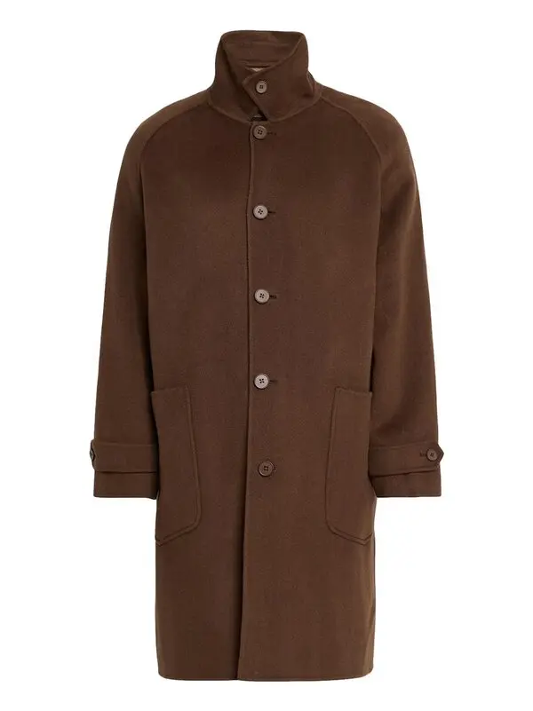 Officine Générale Bryce Wool Coat - Brown