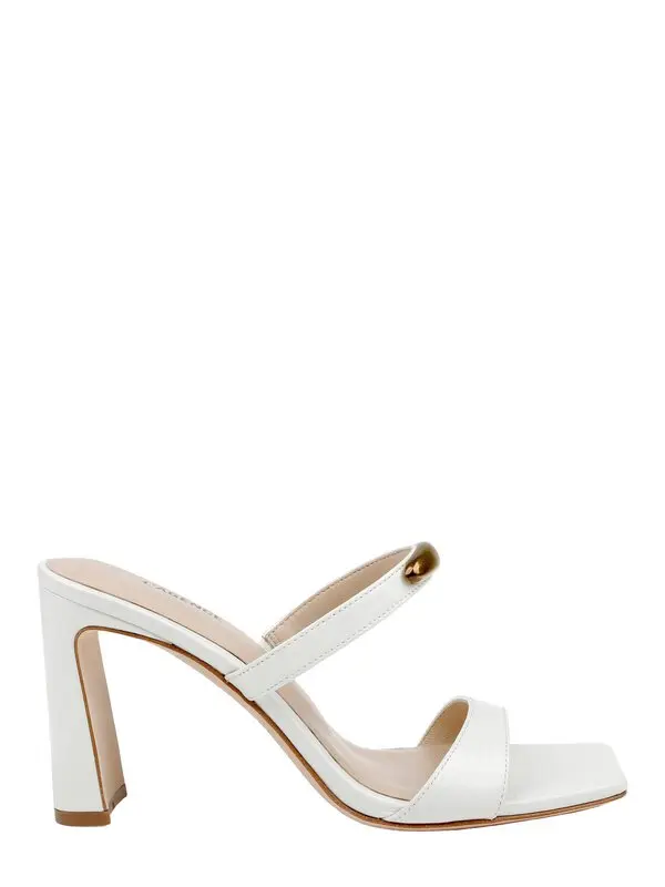L'Agence Catriona Leather Sandal - Pearl Wrinkle Patent