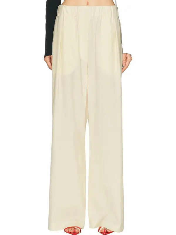 JIL SANDER Wide-leg Trousers - Vanilla