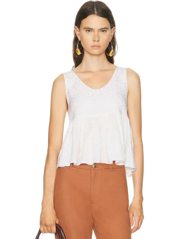 Chloé Peplum Tank Top - Iconic Milk