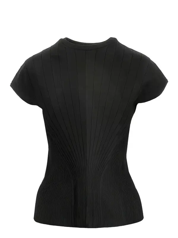 Sportmax Ribbed Knit Top - Black