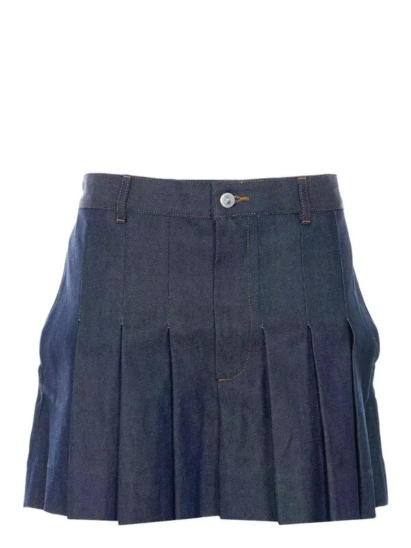 A.p.c. Pleated Mini Skirt - Blue