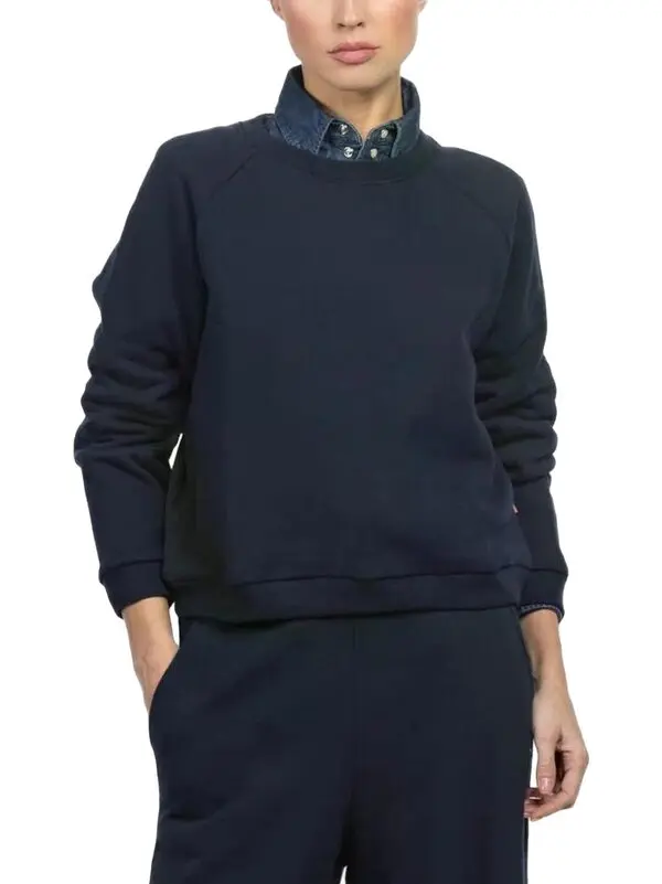 JAMIE HALLER Raglan-sleeve Crew-neck Sweater - Blue