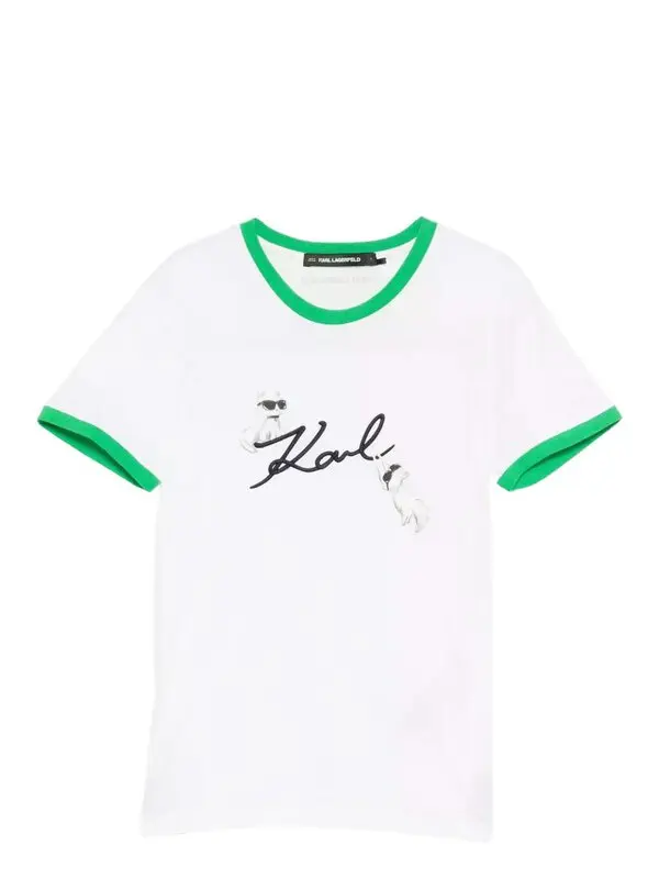 Karl Lagerfeld Ikon Choupette T-shirt - White