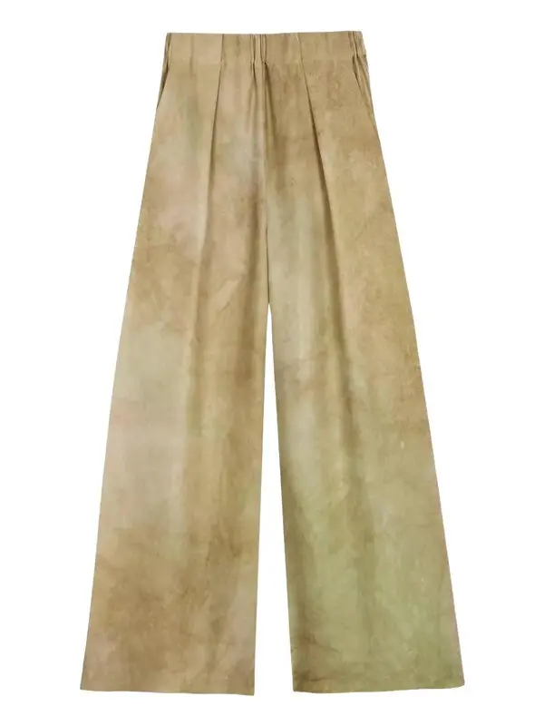 CORTANA Elasticated-waist Palazzo Pants - Neutrals