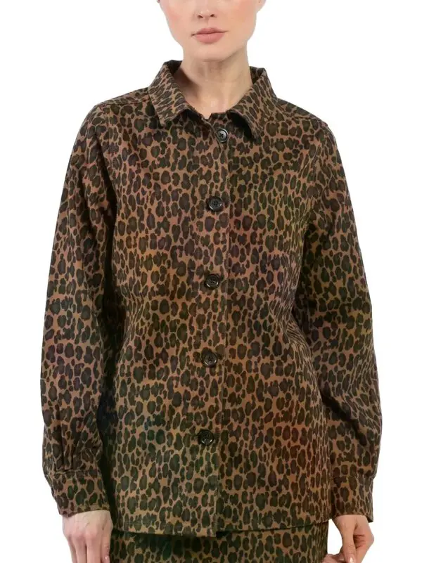 DL1961 Harloe Leopard-print Jacket - Brown