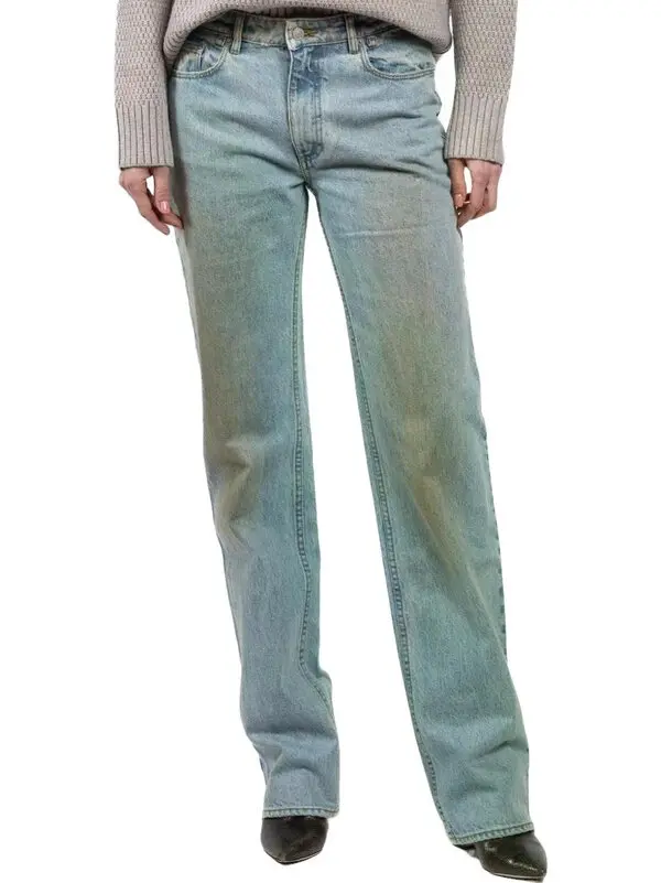 EZR Pacific Patch Straight Leg Jeans - Blue