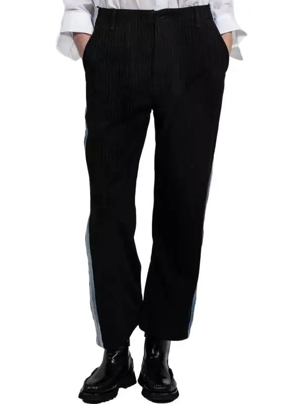 ASKK NY Pinstripe Panel Trousers - Black