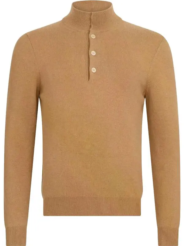 Malo Buttoned Polo Shirt - Brown