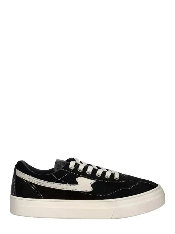 S.W.C STEPNEY WORKERS CLUB Contrast Suede Sneakers - Black