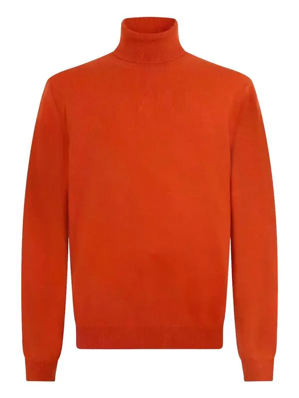 Malo Turtleneck Long-sleeve Sweater - Orange