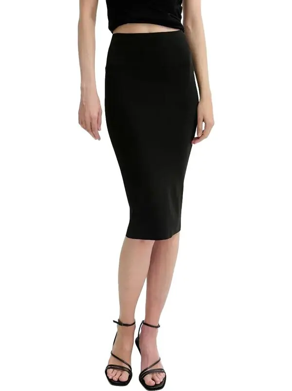Rick Owens Midi Split Skirt - Black