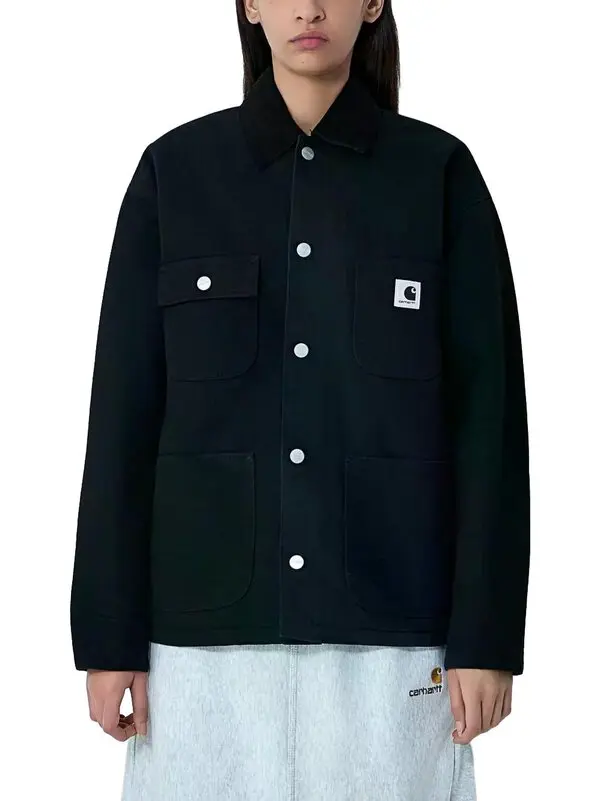 Carhartt Work In Progress Buttoned Canvas Jacket - Black