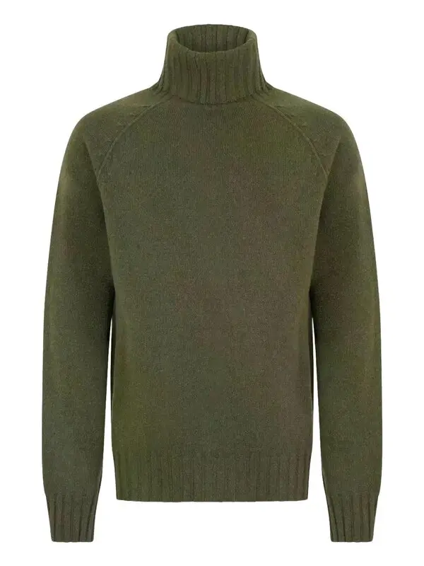 Malo Roll Neck Sweater - Green