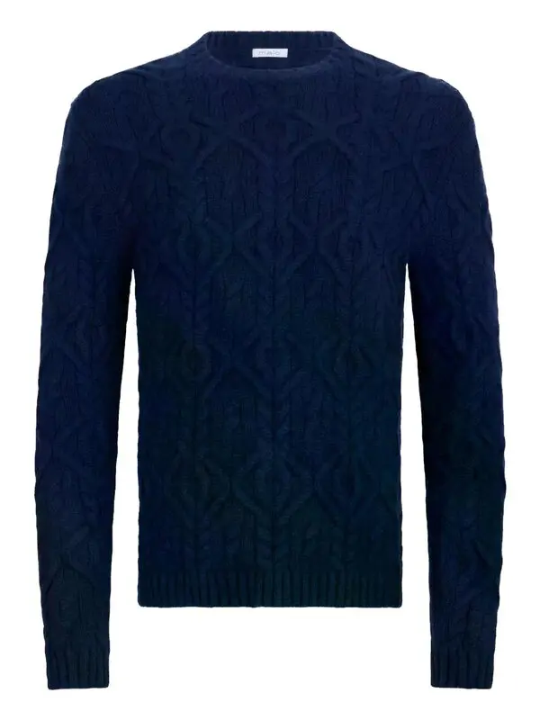 Malo Cable-knit Sweater - Blue