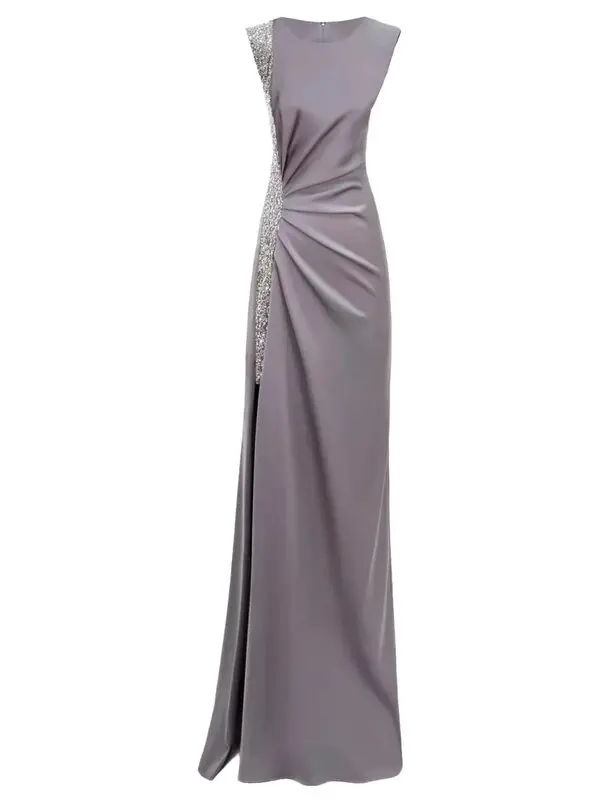 GEMY MAALOUF Beaded Maxi Dress - Grey