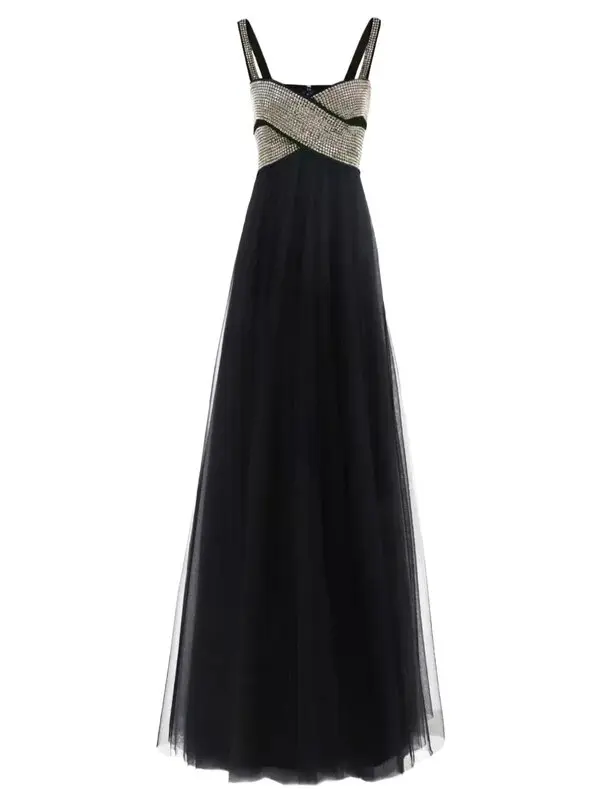 GEMY MAALOUF Rhinestone-embellished Gown - Black
