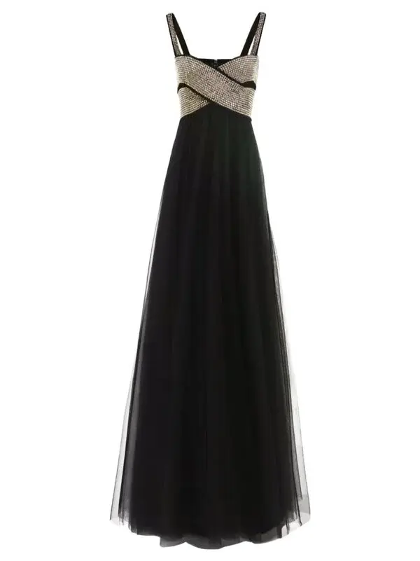 GEMY MAALOUF Rhinestone-embellished Gown - Black