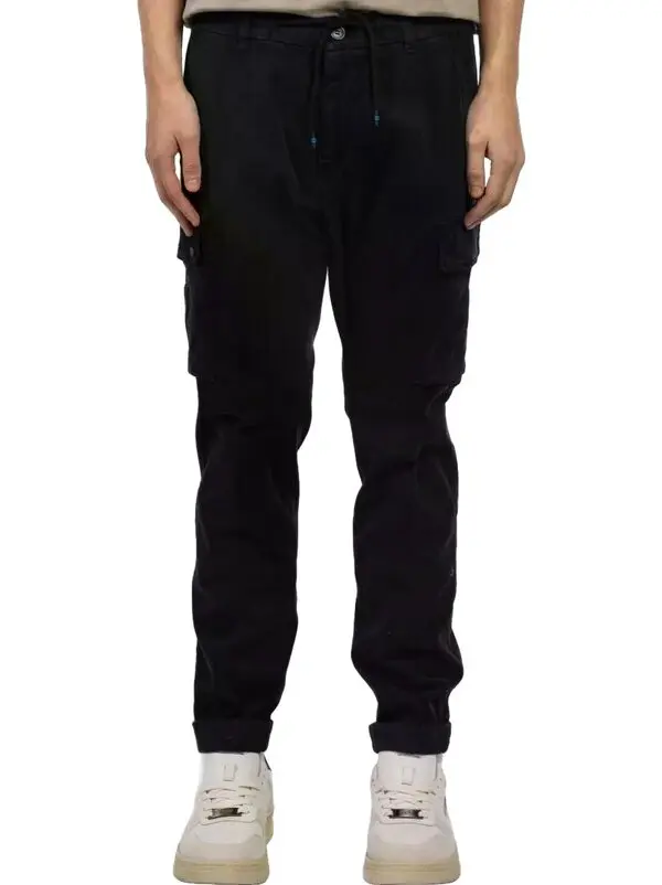 MASON'S Cargo-pocket Drawstring Trousers - Black