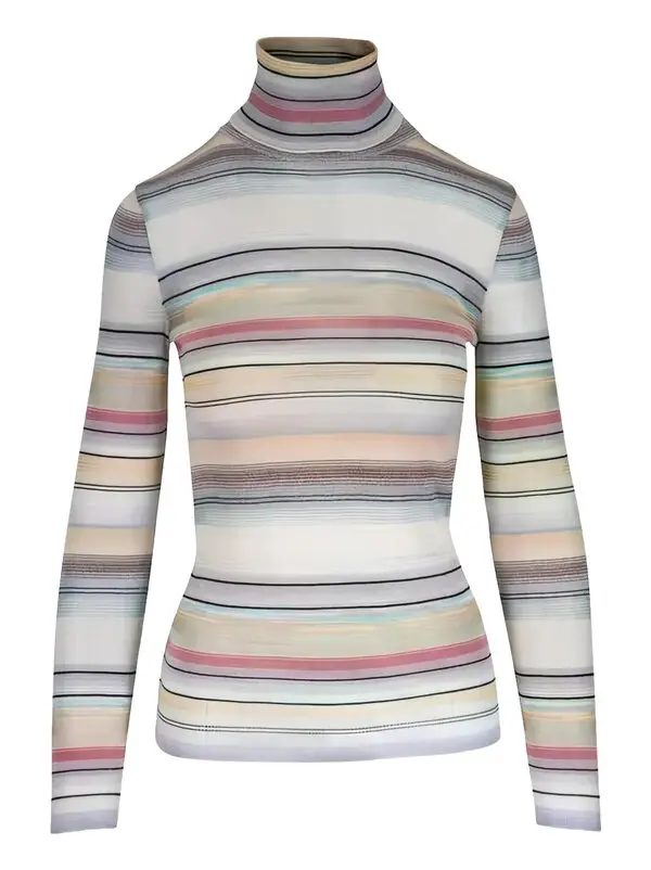 Missoni Striped Roll-neck Sweater - Neutrals