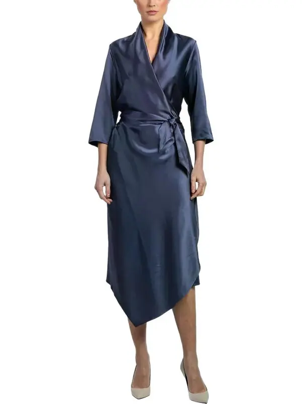 PETER COHEN Wrap Midi Dress - Blue