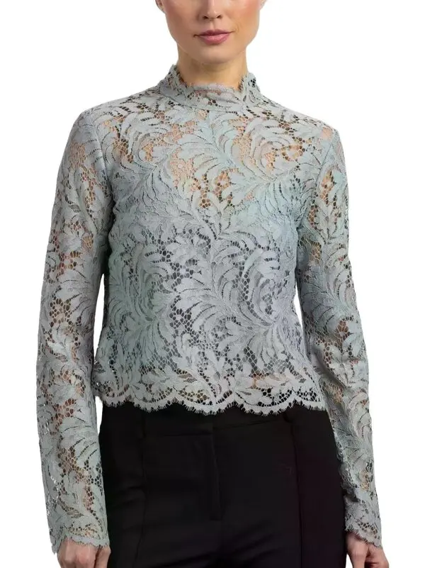 A.L.C. Lace High-neck Blouse - Blue
