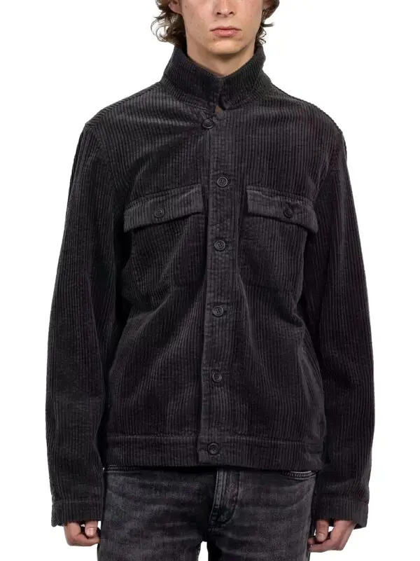 HANNES ROETHER Pocket Corduroy Shirt - Grey