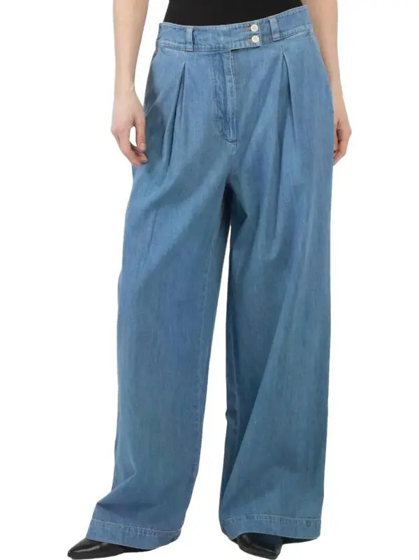 Jenni Kayne Newport Wide Leg Jeans - Blue