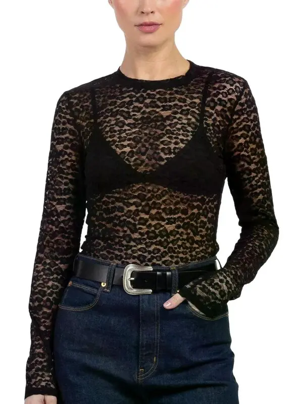 Ulla Johnson Long-sleeve Lace Top - Black