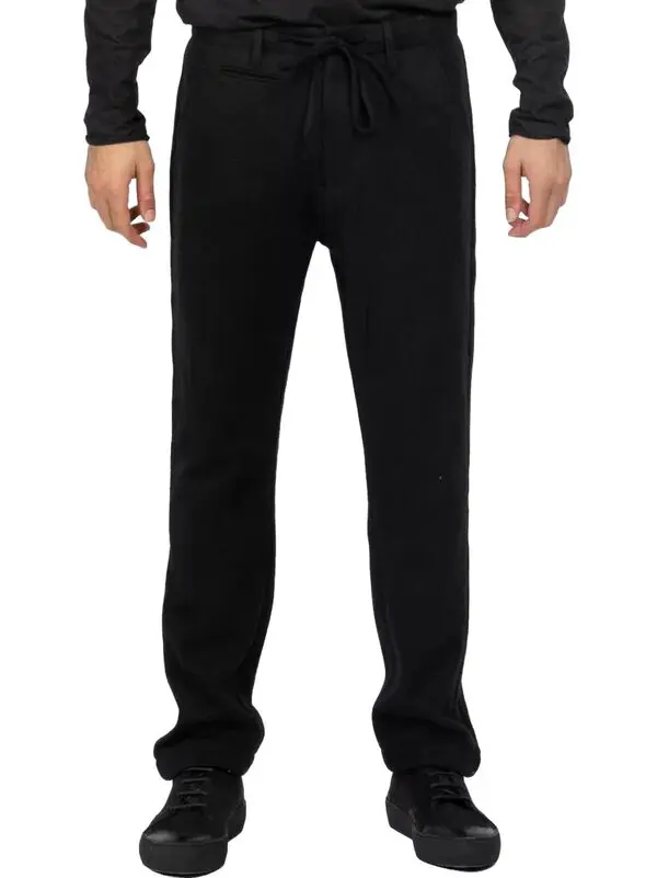 HANNES ROETHER Drawstring Trousers - Black