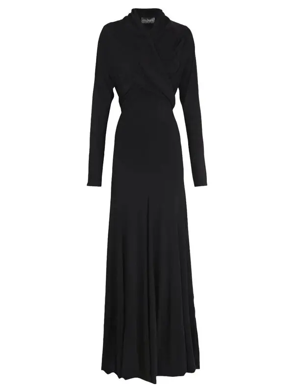CORTANA Long-sleeve Maxi Dress With Cutout Detail - Black