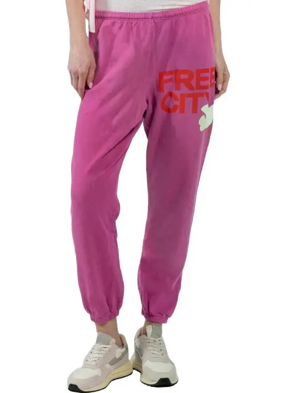 FREECITY Logo-print Track Pants - Pink