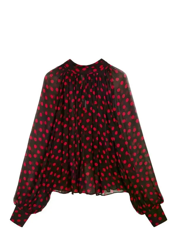 Ronny Kobo Polka-dot Blouse - Black