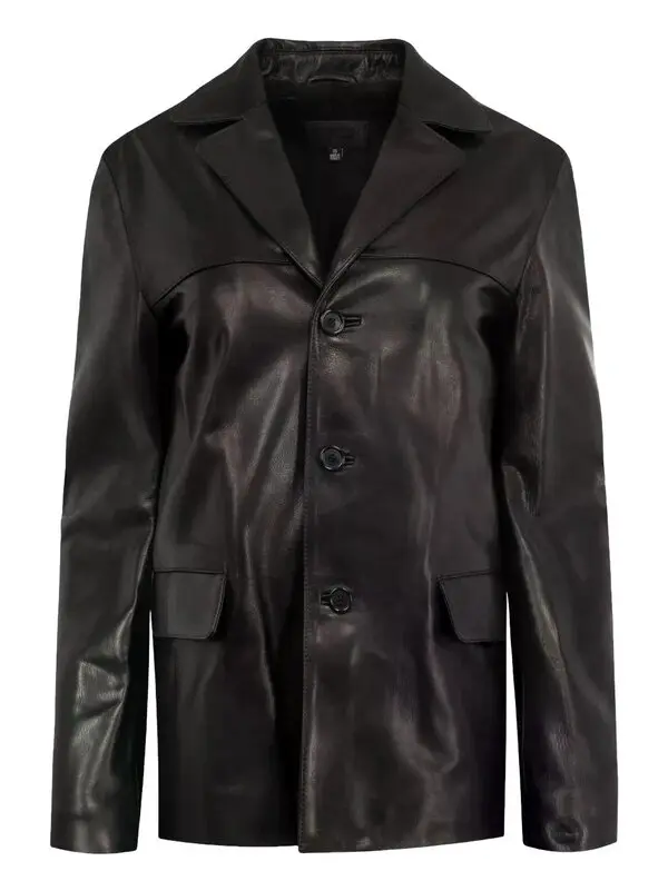 NILI LOTAN Tristan Leather Jacket - Black