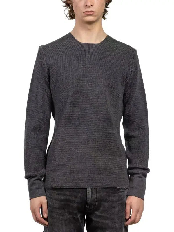 HANNES ROETHER Structured Sweater - Grey
