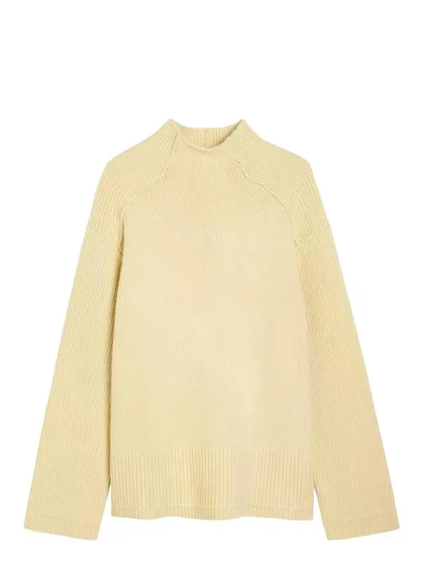 Maria Mcmanus Ribbed Funnel-neck Sweater - Yellow