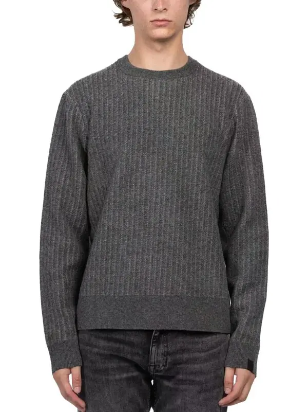 Rag & Bone Ribbed Crew-neck Sweater - Grey