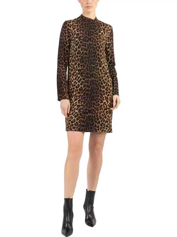 Michael Kors Cheetah-print Mini Dress - Brown
