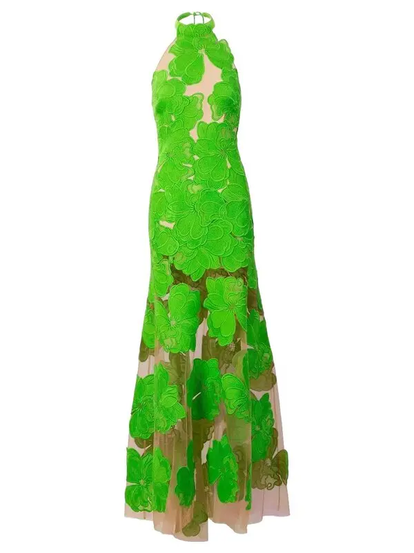 Silvia Tcherassi Mab Floral Maxi Dress - Green