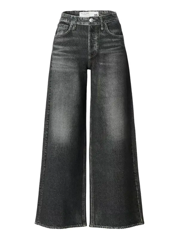 Rag & Bone Miramar Sofie Wide-leg Jeans - Black