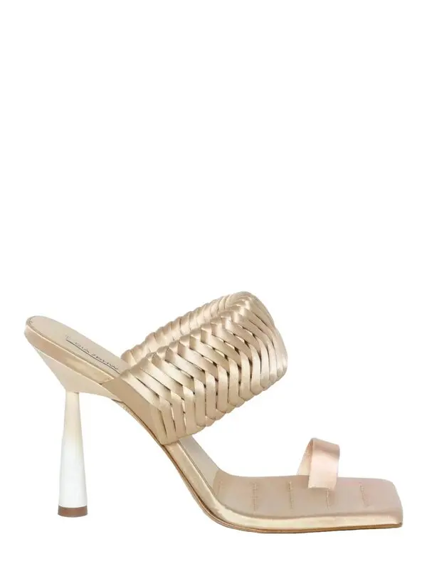 GIABORGHINI Rosie Woven Heeled Sandals - Neutrals