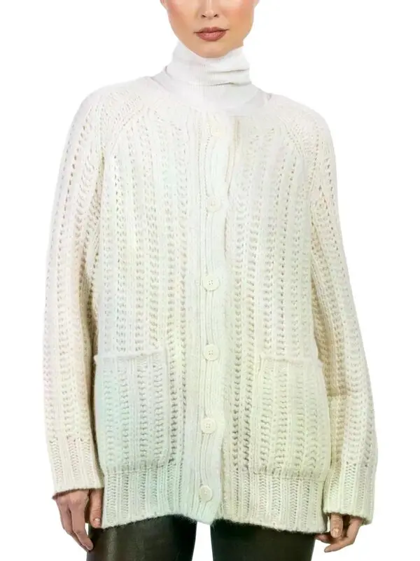 Iris Von Arnim Delphina Buttoned Pocket Cardigan - Neutrals
