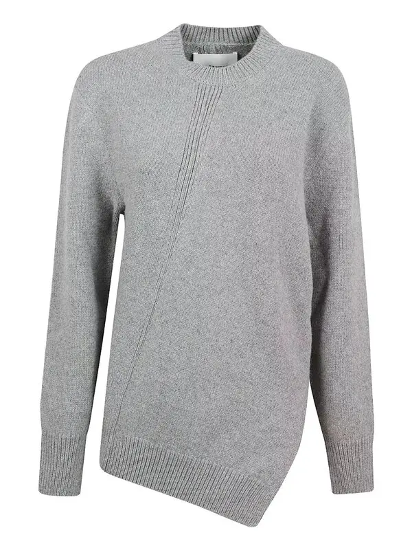 JIL SANDER Asymmetrical Sweater - Grey