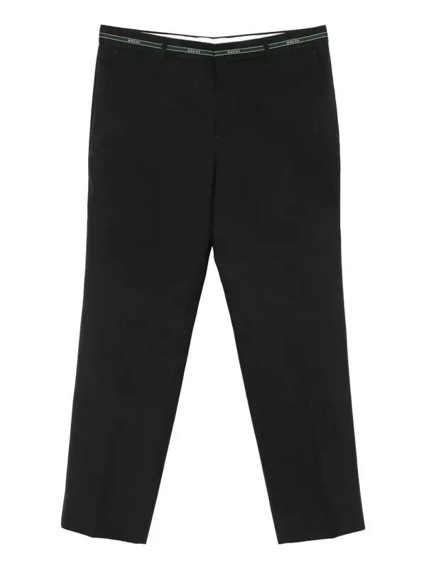 Gucci Logo-waistband Trousers - Grey