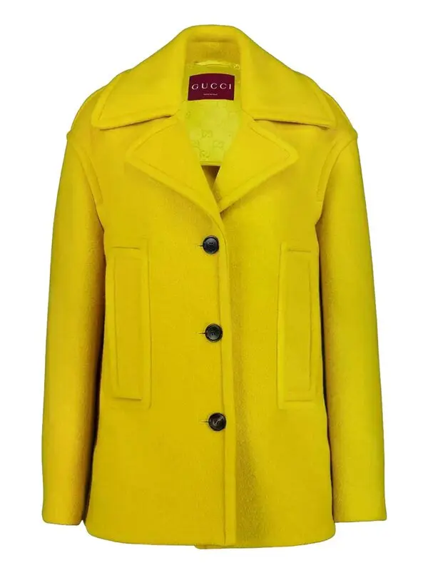 Gucci Wool Coat - Yellow