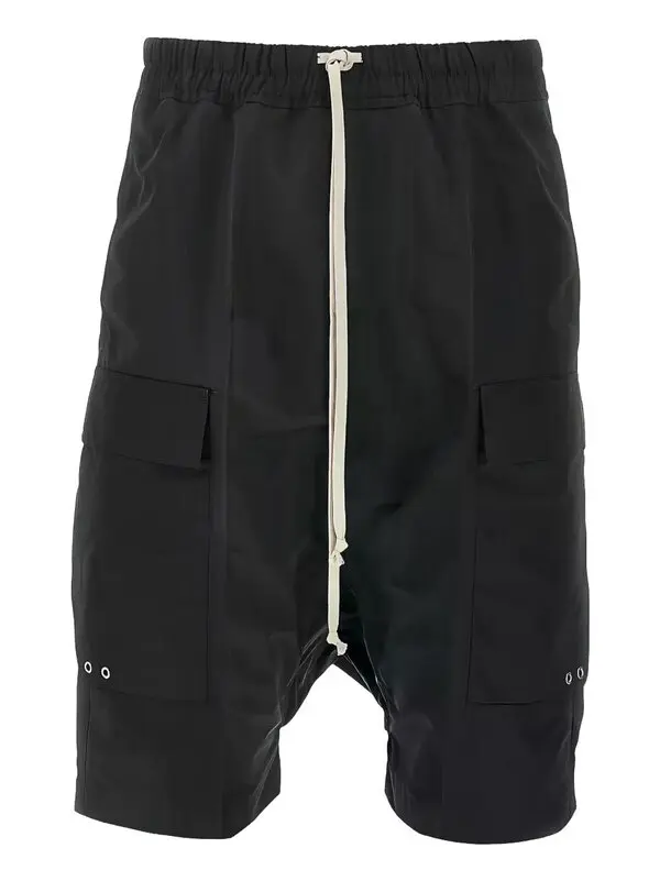 Rick Owens Drawstring Cargo-pocket Shorts - Black