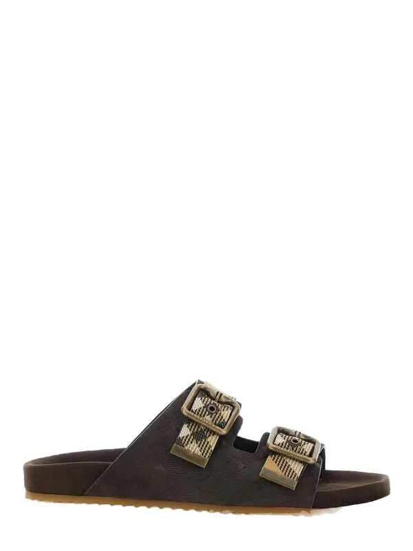Burberry Buckle Strap Sandals - Brown