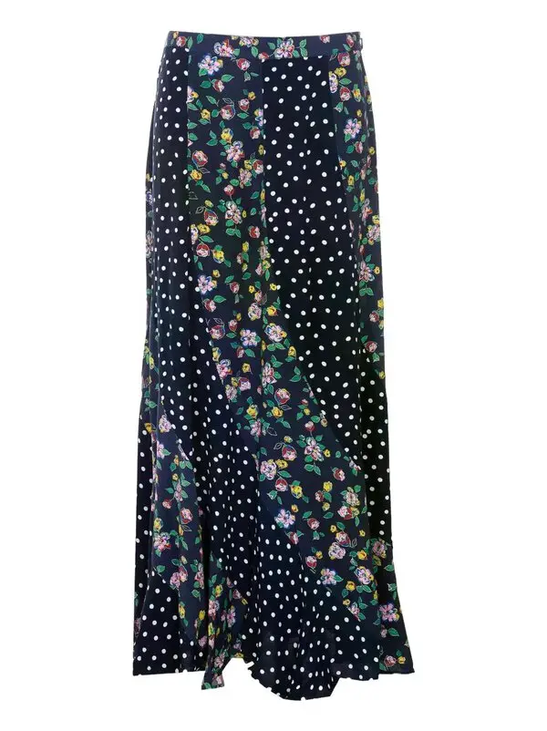 Rixo Gracella Floral Midi Skirt - Blue