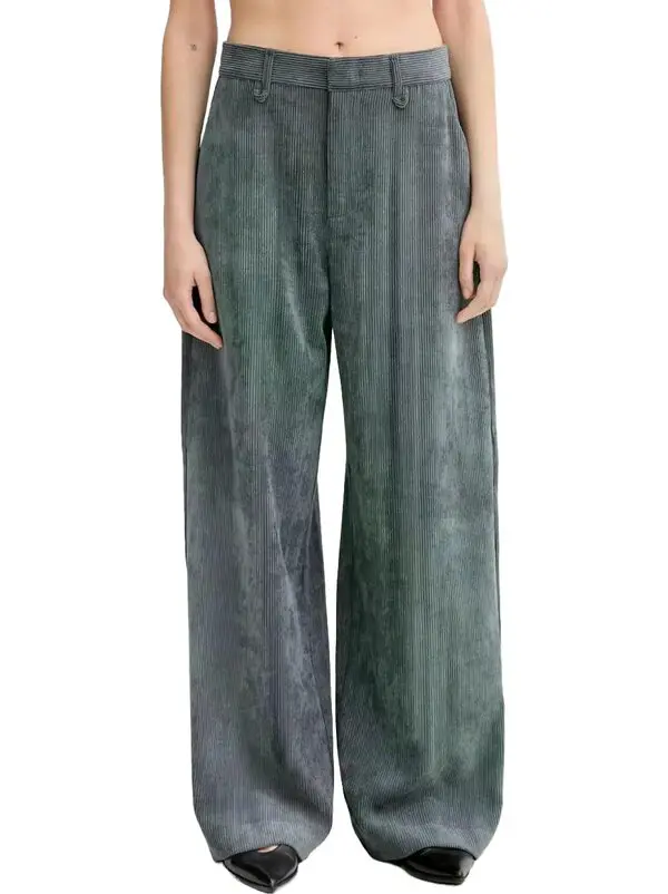 Munthe Corduroy Wide Leg Trousers - Grey