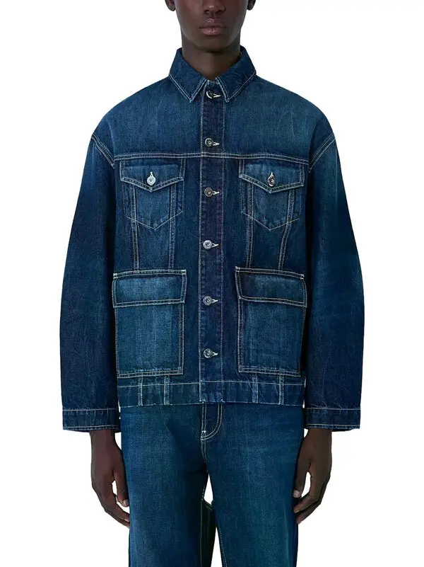 Jean Paul Gaultier Denim Trucker Jacket - Blue